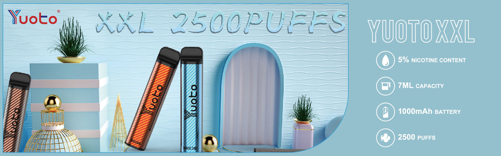 Calidad YUOTO Vape disponible & 2500 soplos Vape disponible fábrica de ...